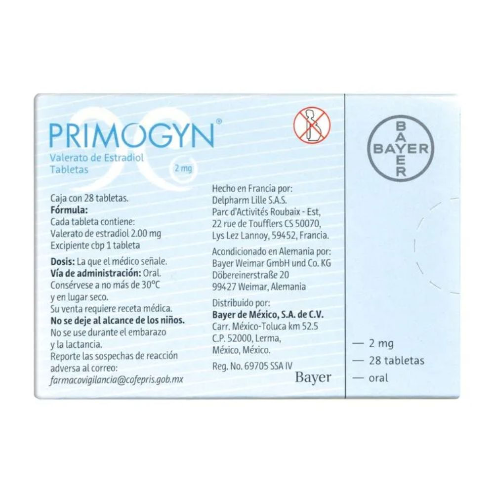 Primogyn 2 Mg Caja 28 Tabletas - Elixir Farma