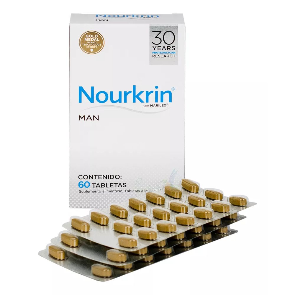 Nourkrin Man Suplemento Alimenticio 60 Tabletas - Elixir Farma