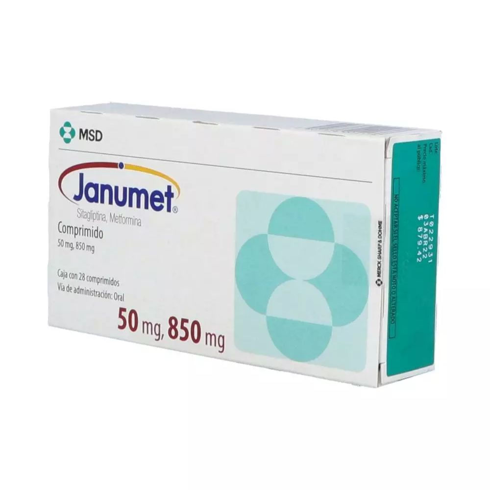 Janumet 50/850 Mg Caja 28 Comprimidos - Elixir Farma