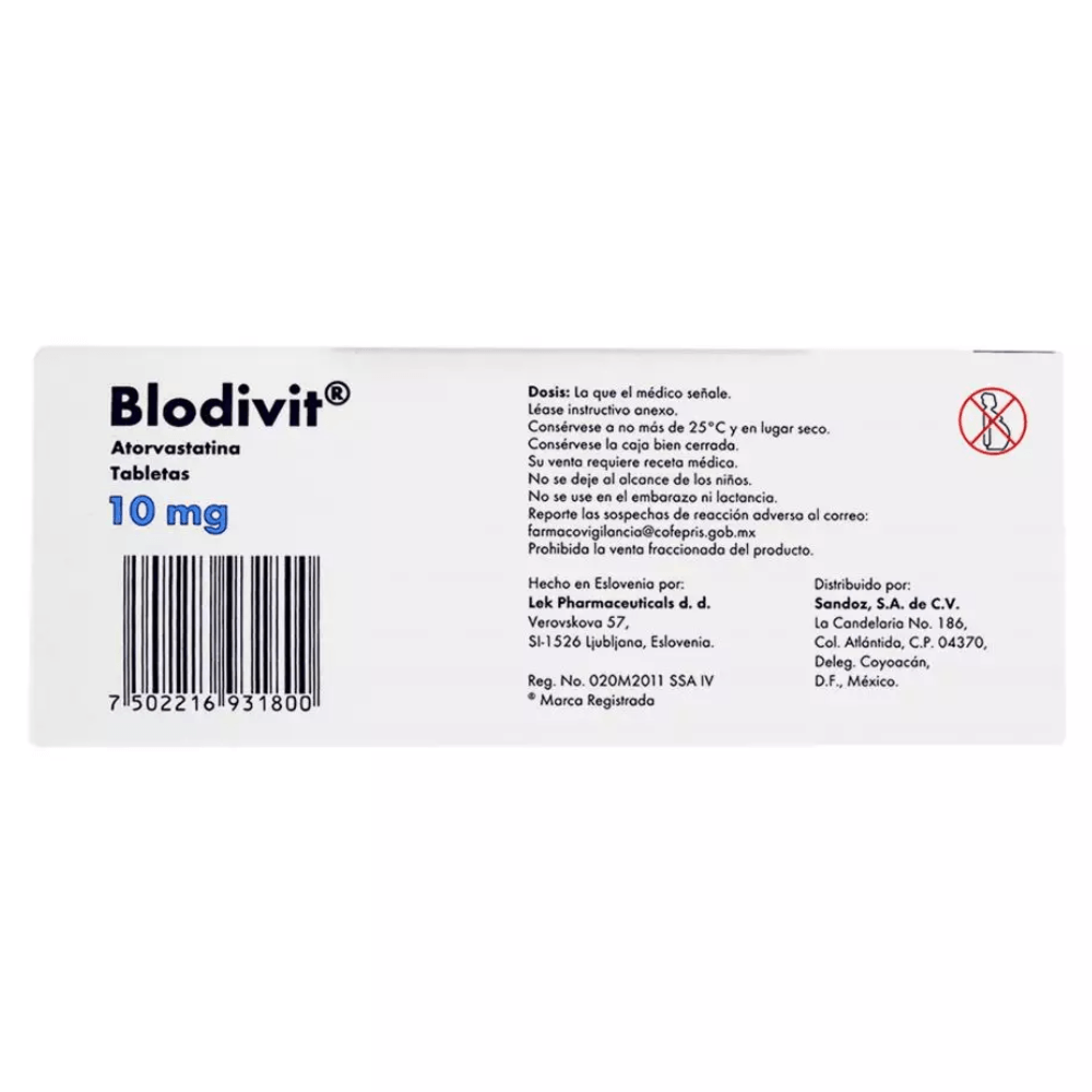 Blodivit 10 Mg Caja 30 Tabletas - Elixir Farma