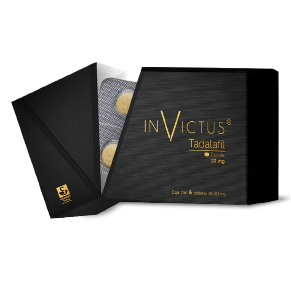 Invictus 20 mg Caja 4 Tabletas - Elixir Farma
