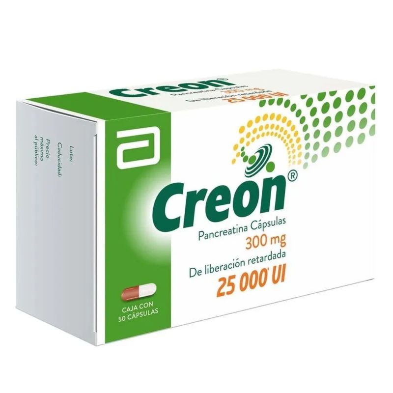 Creon 300 Mg 25000 Ui Caja 50 Capsulas - Elixir Farma